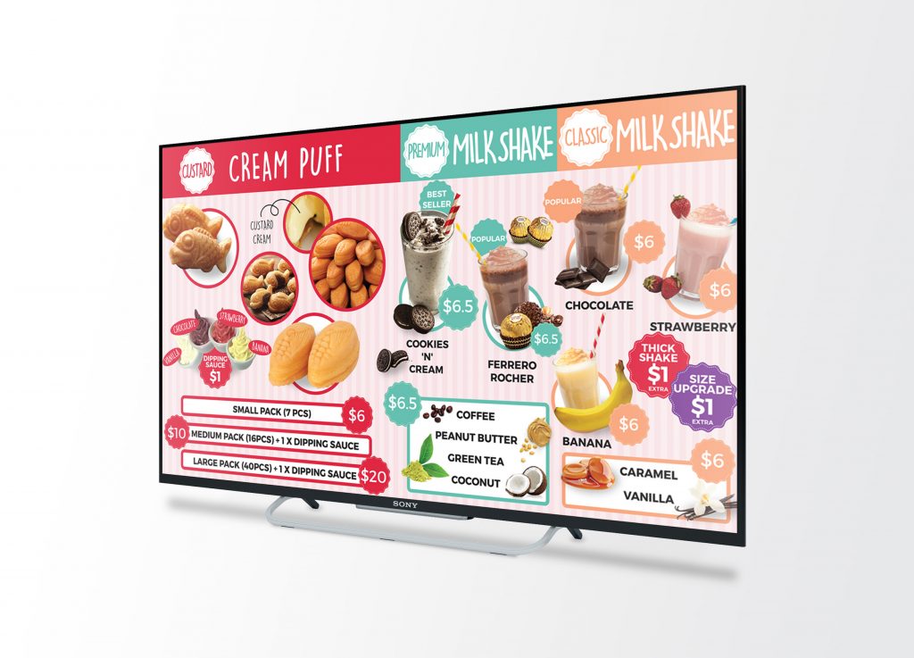 Screen Menu Design, Restaurant Cafe Menu Design, Menu Re-Design